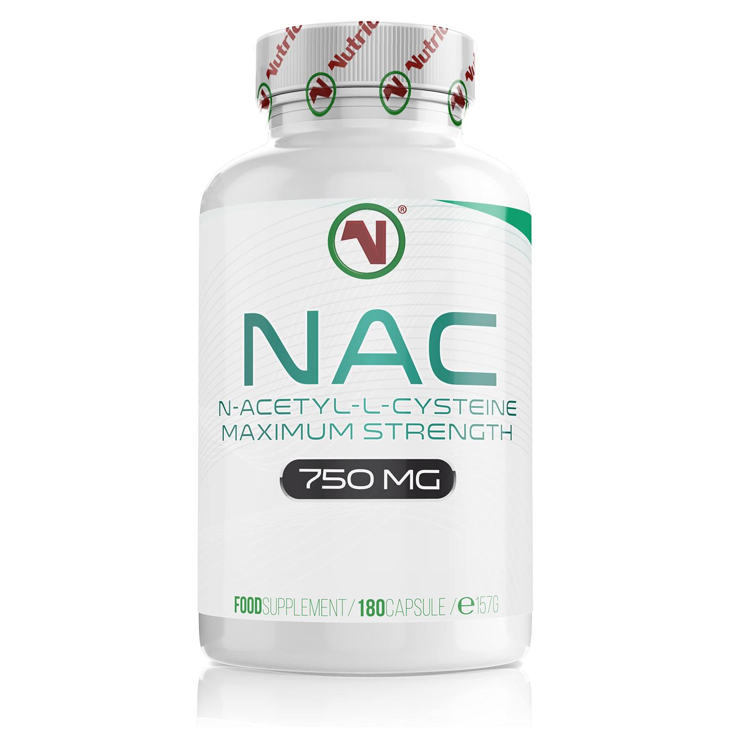 NAC Supplement 750mg Vegan Capsules | N-Acetyl-Cysteine Amino Acid ...