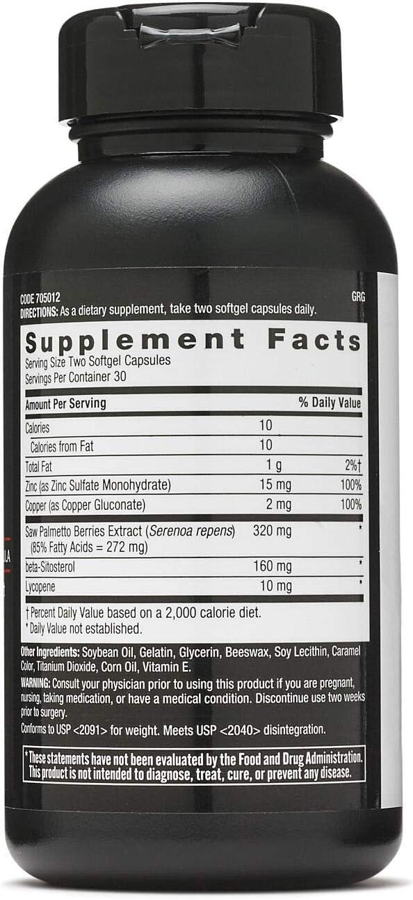 GNC Men's Prostate Formula Twin Pack - 60 Softgels, Supports ...