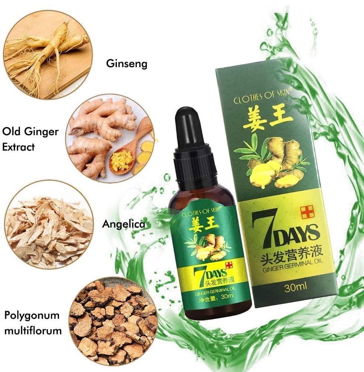 Ginger Hair Growth Serum - 7 Day Treatment for Hair Loss & Regrowth ...