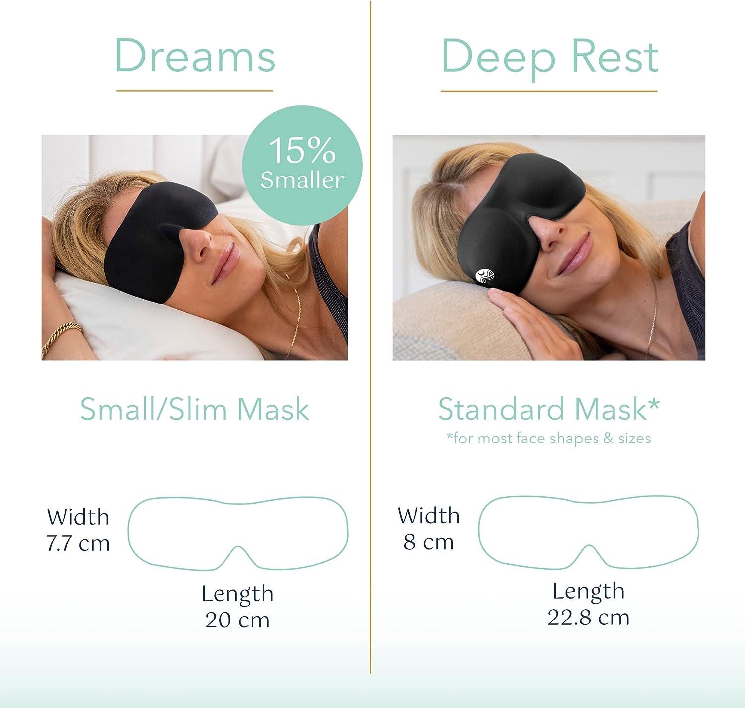Nidra 3D Contoured Cup Molded Black Out Eye Mask for Women and Men ...