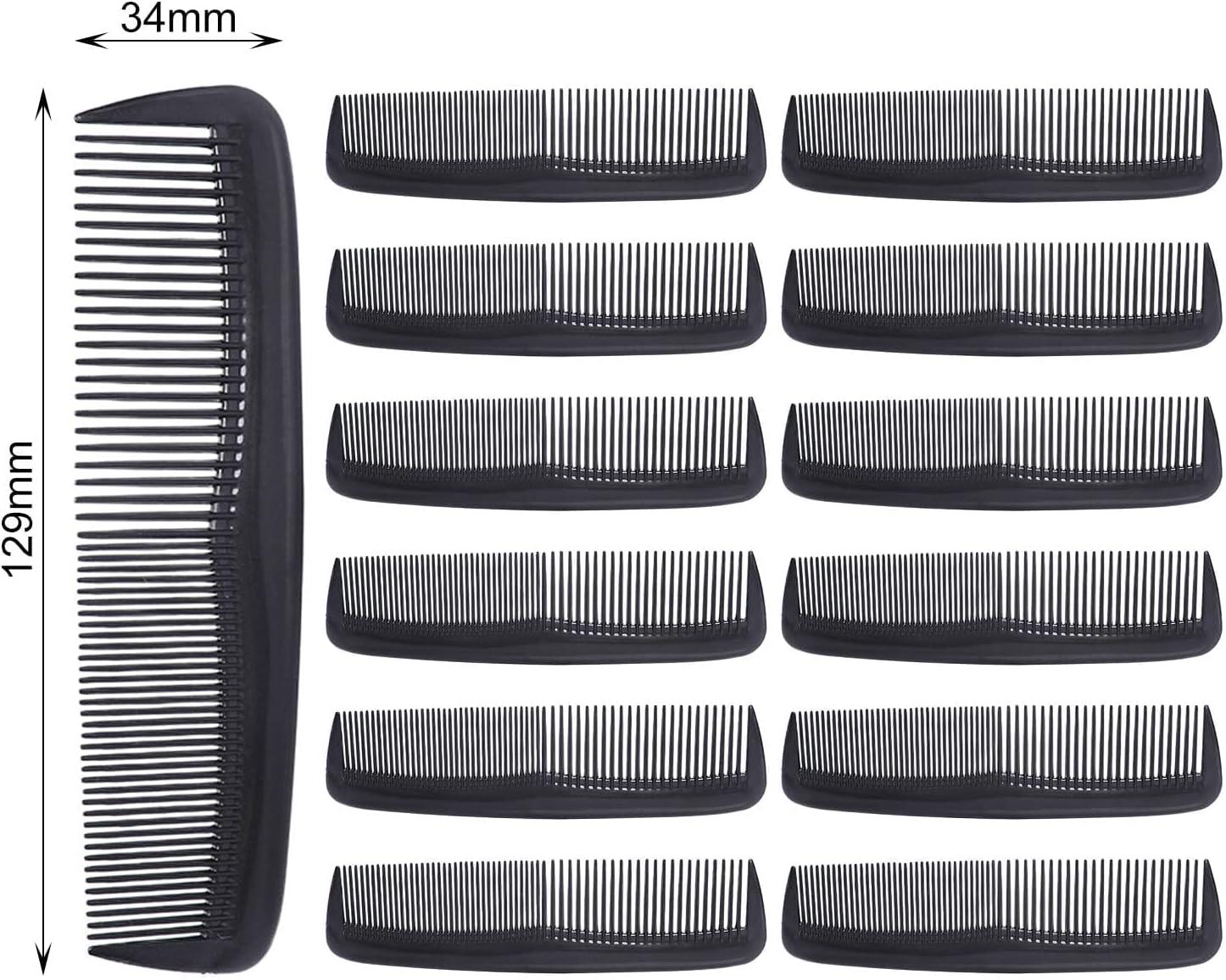 12 PCS Colorful Plastic Hair Combs Set - Fine Dressing Styling Combs ...