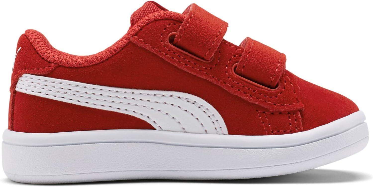 PUMA Kids Smash V2 Buck V INF Sneaker - 6 UK Child - High Risk Red/Puma ...