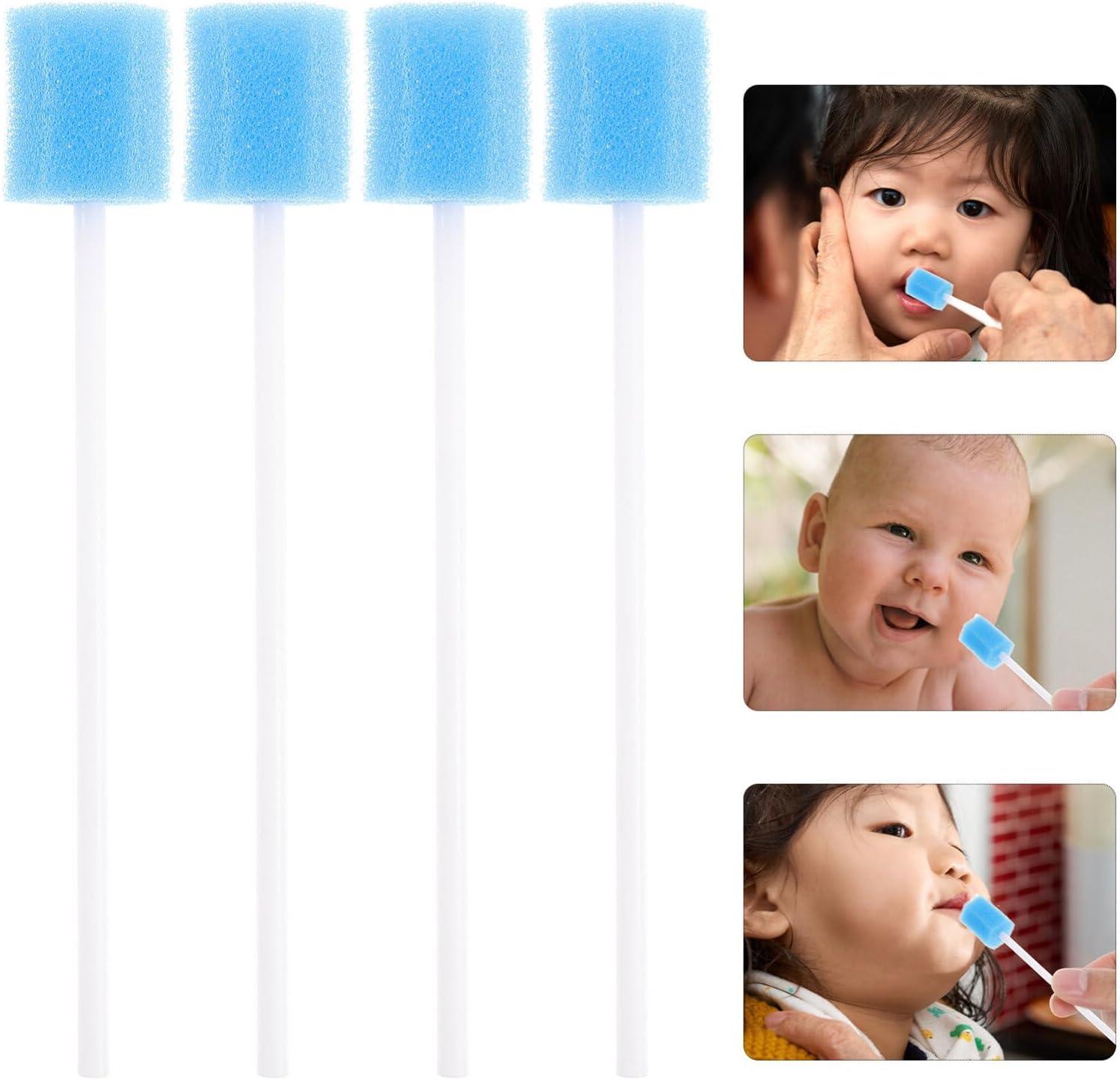 Baby Sponge 100Pcs Oral Care Swabs Disposable Mouth Cleaner Newborn ...
