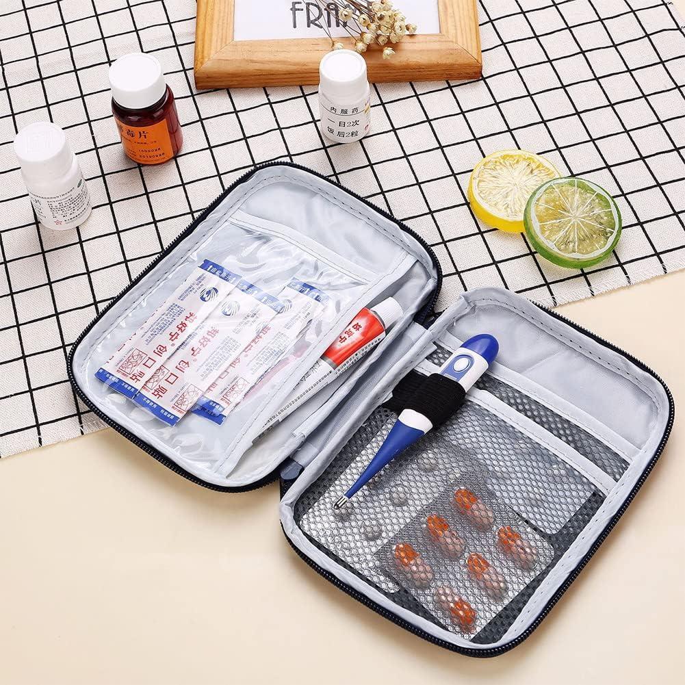 Buy Mini First Aid Bag - Portable Empty Medication Storage Bag - Red ...