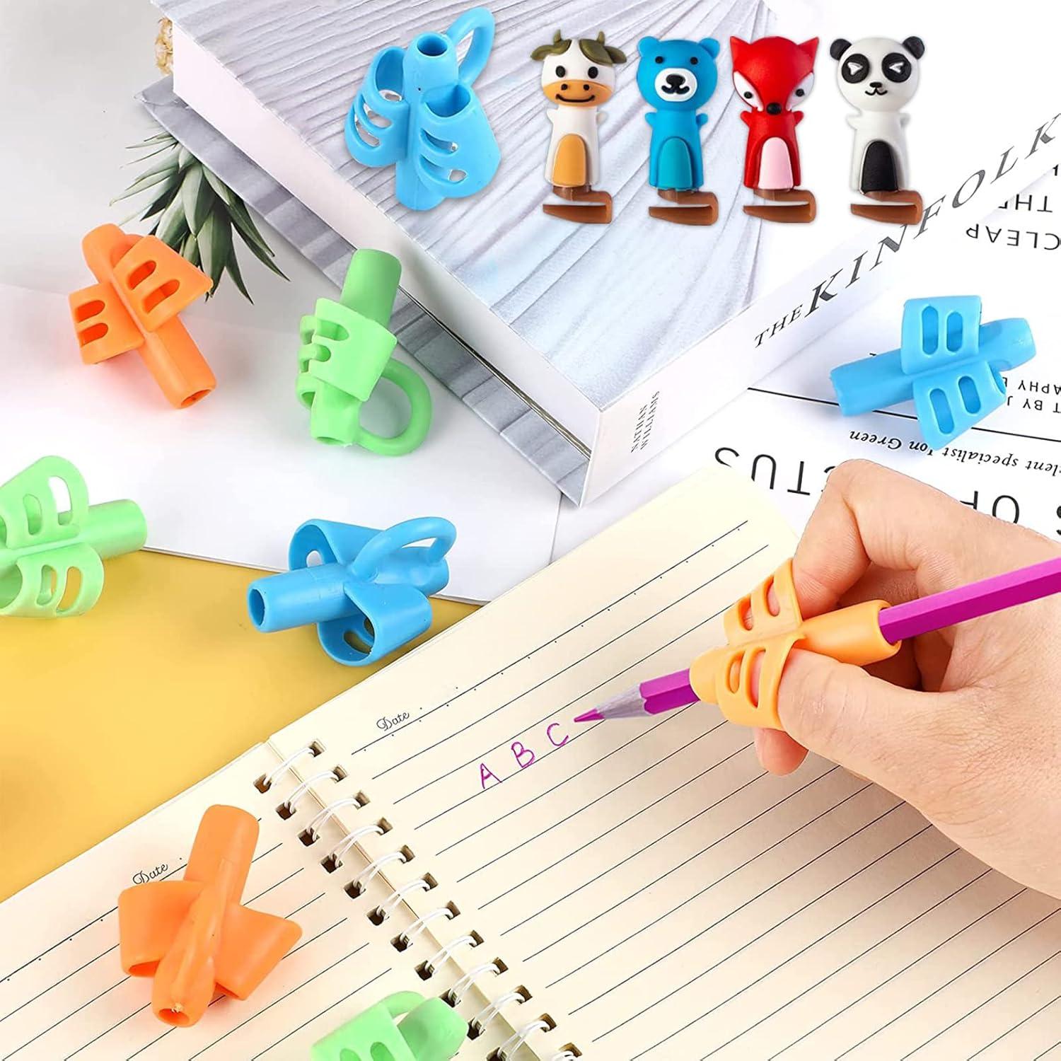 Ergonomic Pencil Handles - 6 Pack Writing Aid for Kids & Adults ...
