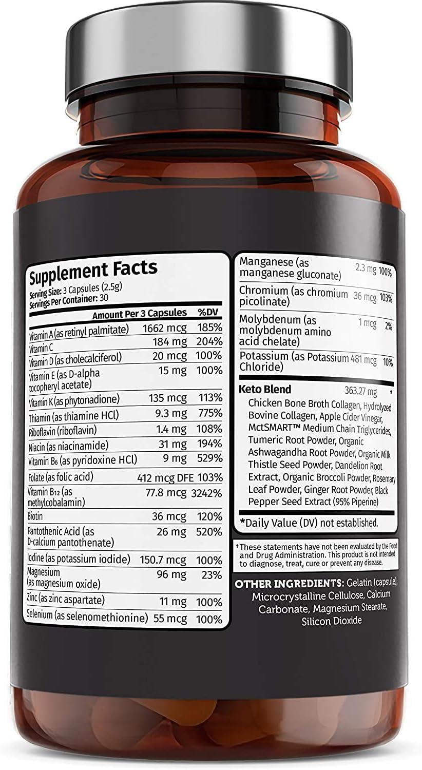 Vitamin Bounty Keto Multivitamin - Electrolytes, Vitamins, and Minerals ...