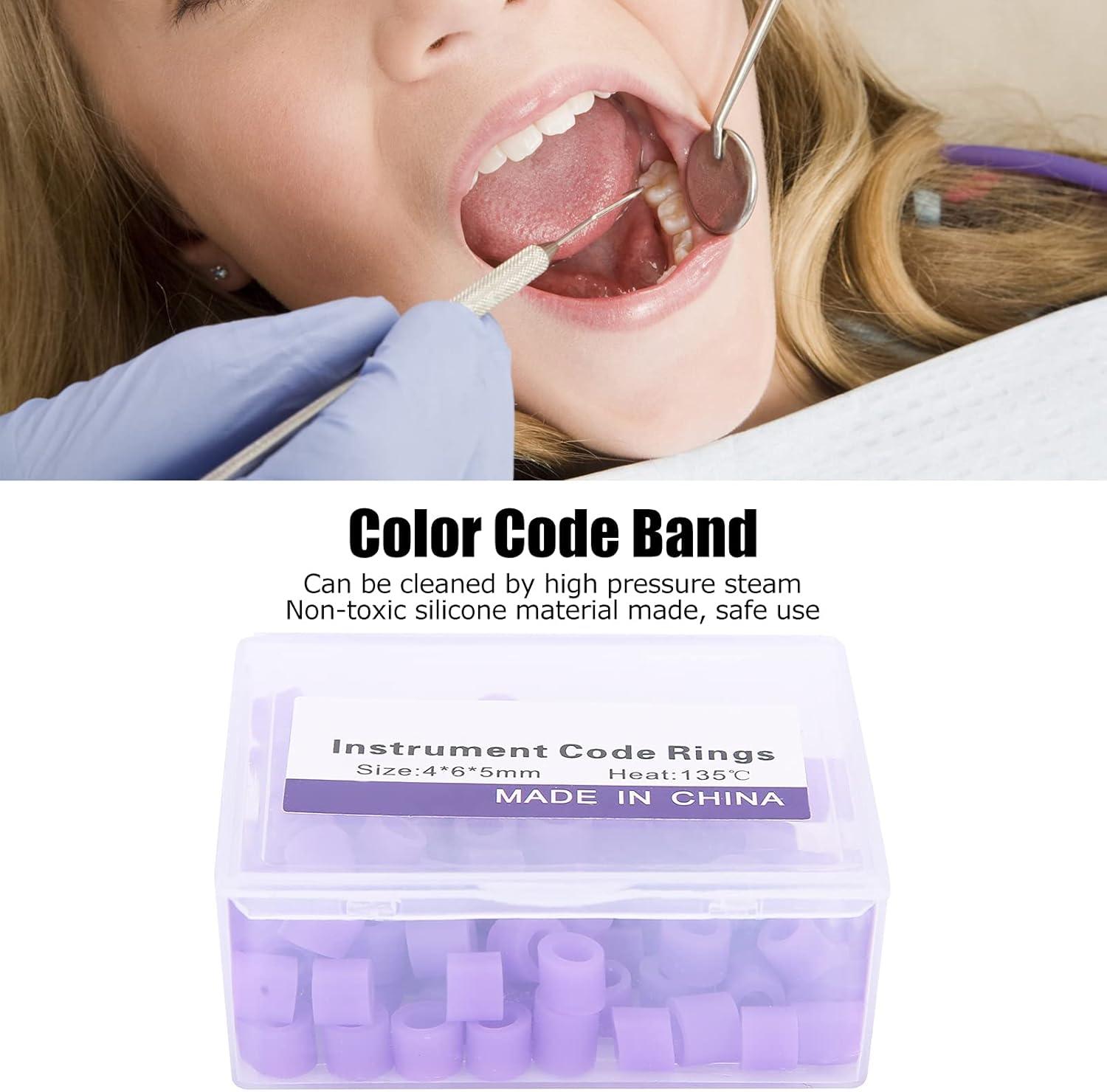Agate 100 Dental Color Code Rings - Purple Silicone Dental Accessories ...