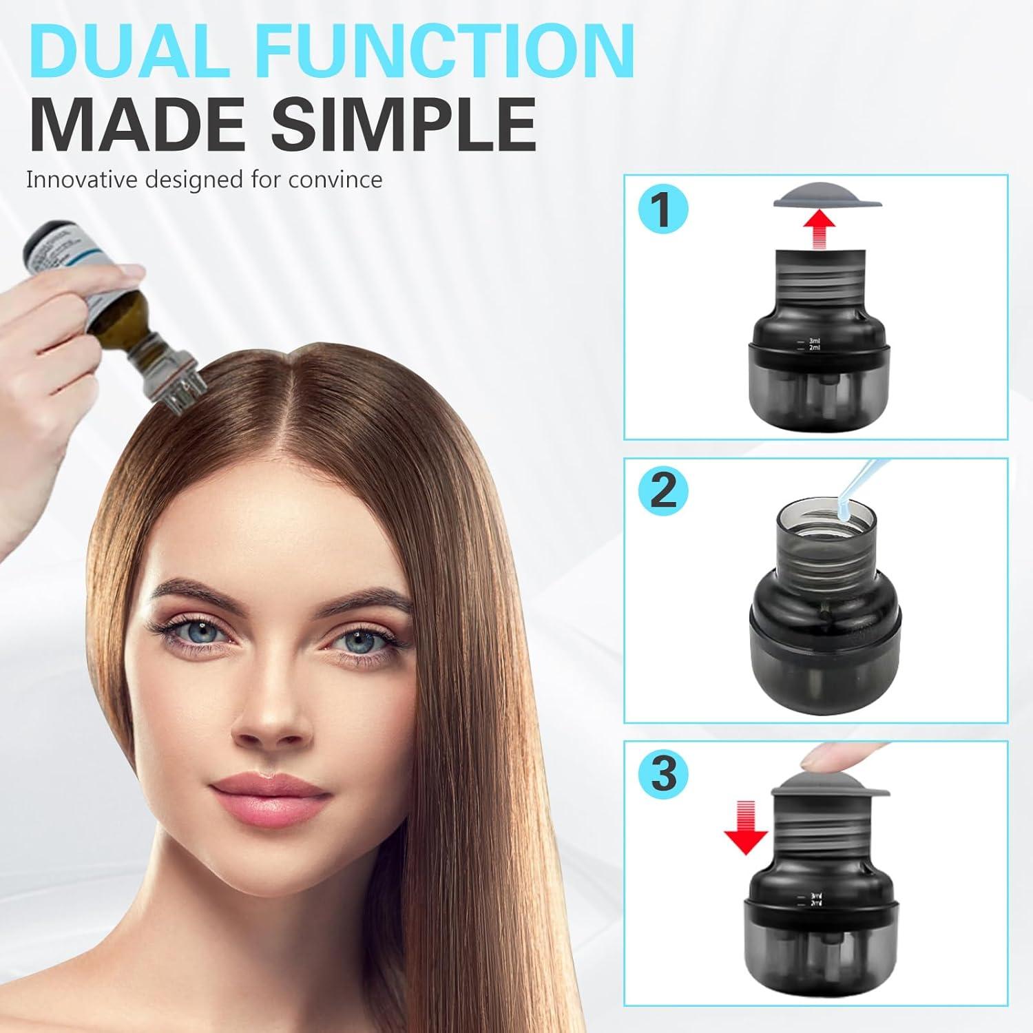 Scalp Massager Hair Oiling Applicator | Dual Function Comb & Brush for ...