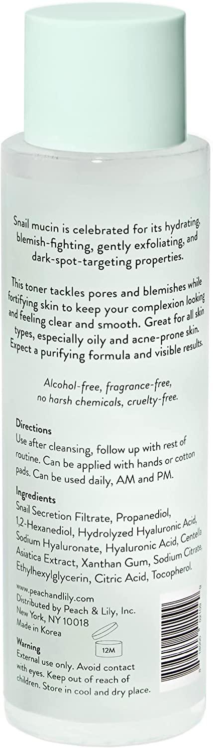 Peach Slices Snail Rescue Blemish Busting Toner | 95% Snail Mucin ...