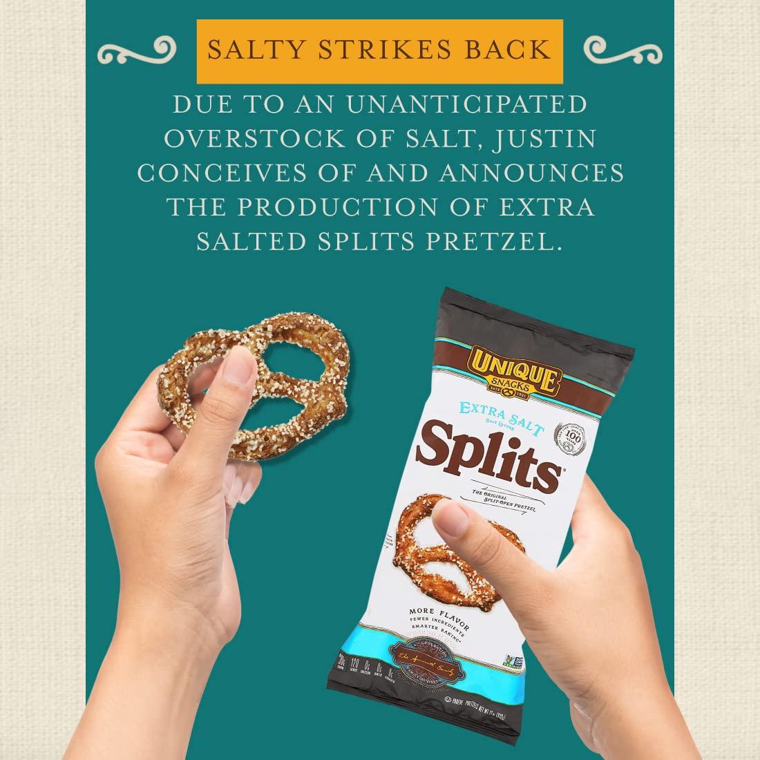 Extra Salt Splits Pretzels - Homestyle Baked, Certified OU Kosher, Non ...