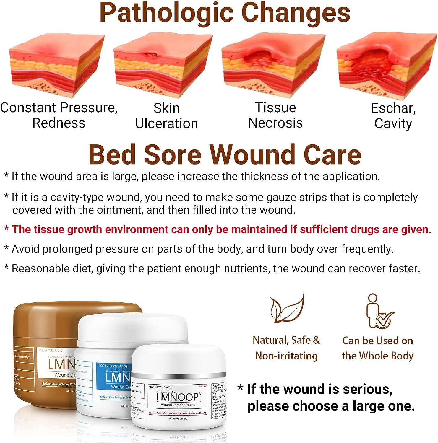 LMNOOP Bed Sore Cream 0.9 oz - Maximum Strength Wound Care Ointment for ...