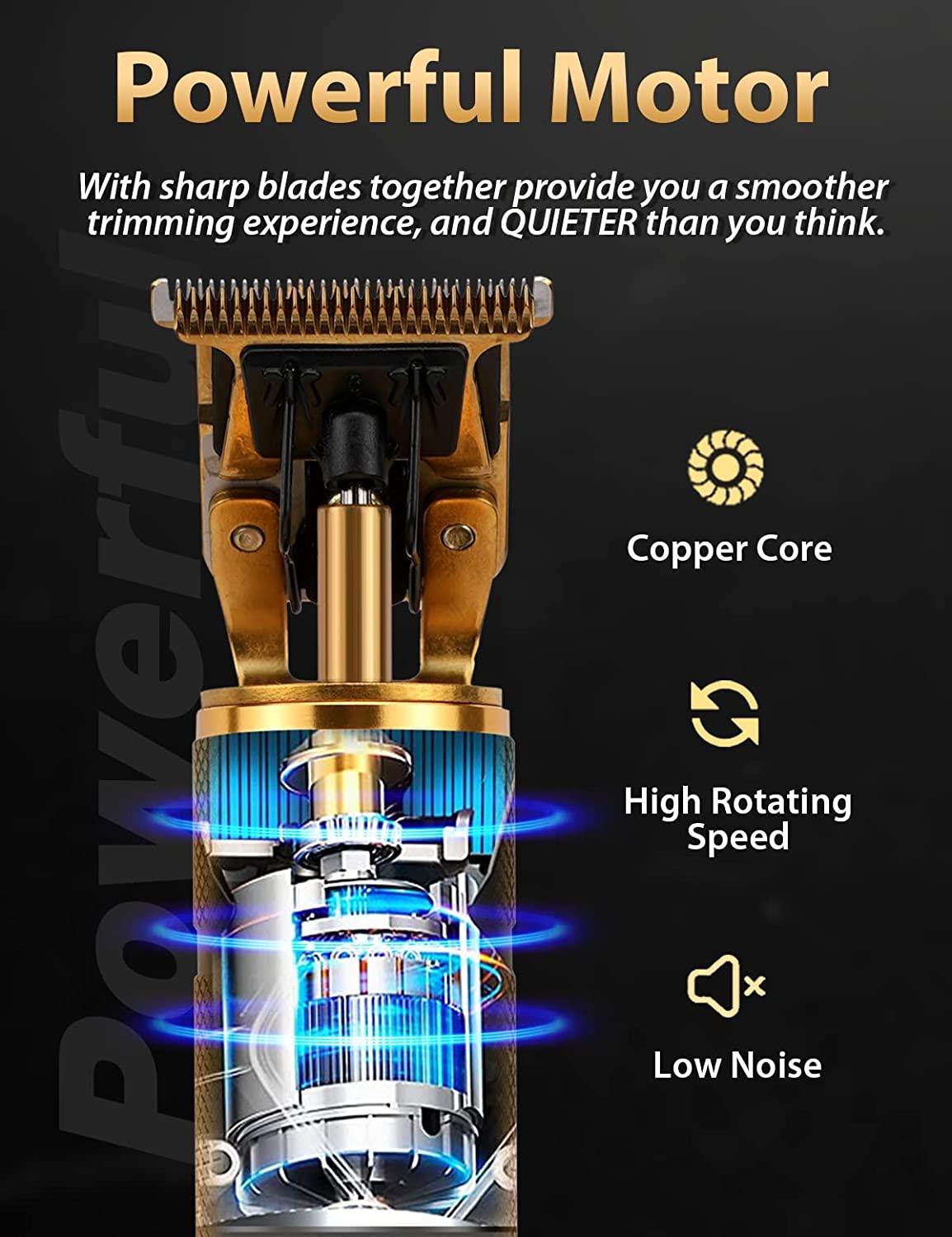 Professional Hair Clippers for Men - Cordless Zero Gapped T-Blade ...