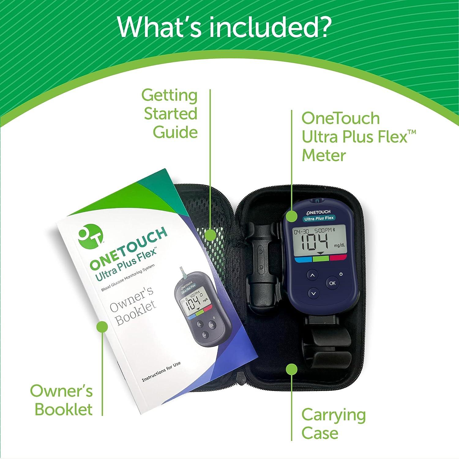 OneTouch Ultra Plus Flex Value Diabetes Testing Kit | Blood Glucose ...