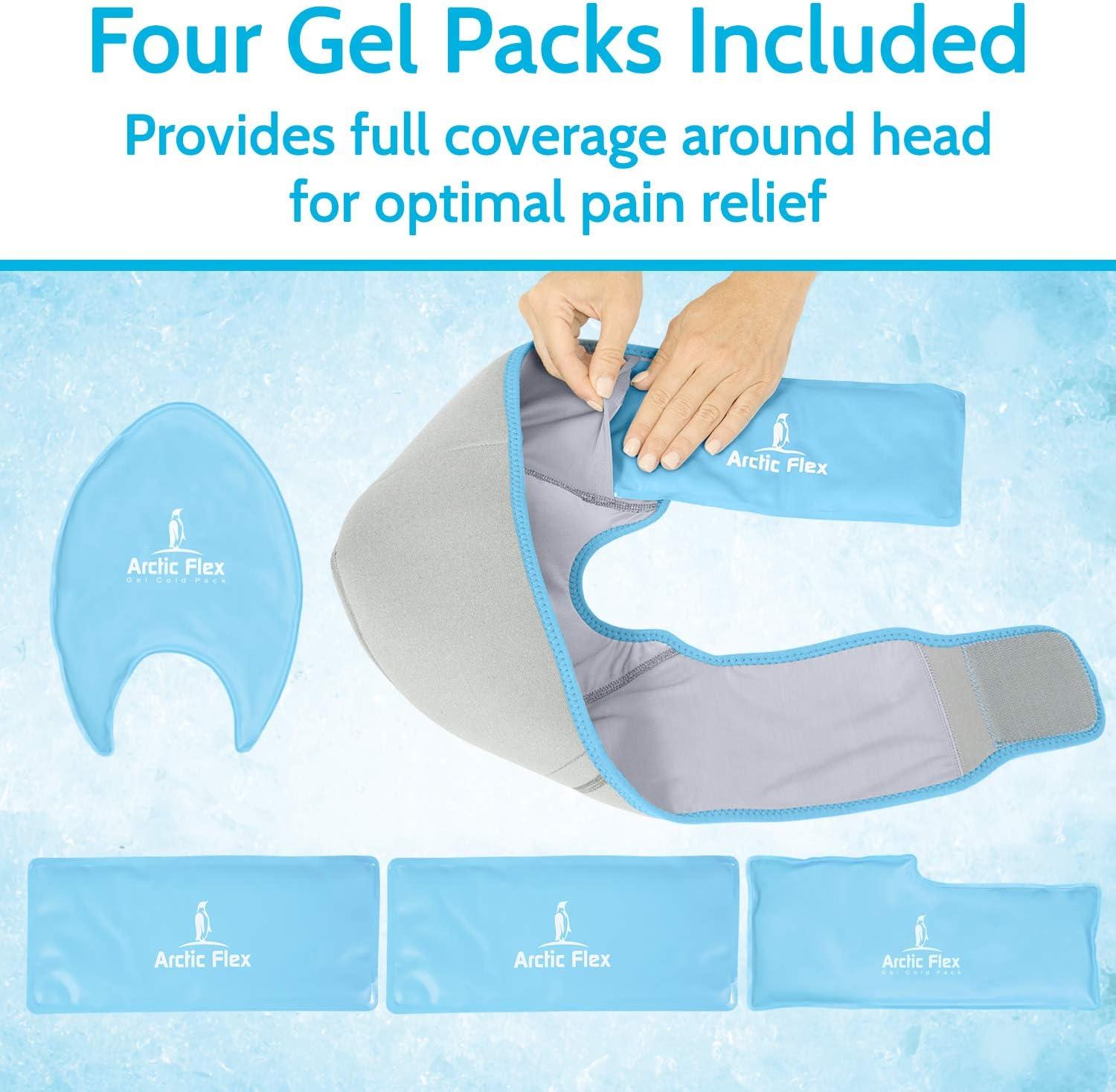 Arctic Flex Head Ice Wrap - Reusable Gel Packs for Pain Relief ...