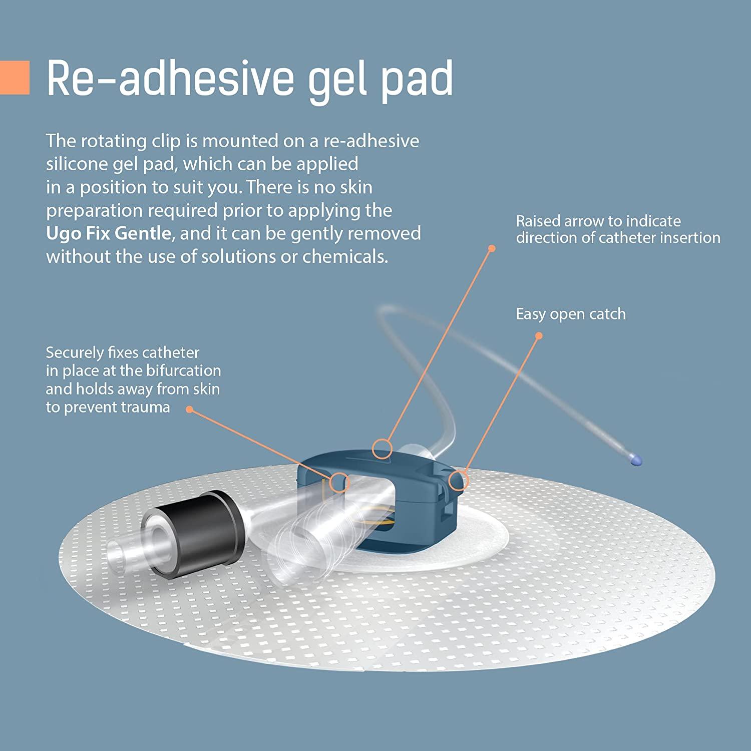 Ugo Fix Gentle Urinary Catheter & Leg Bag Clip w/ Silicone Technology ...