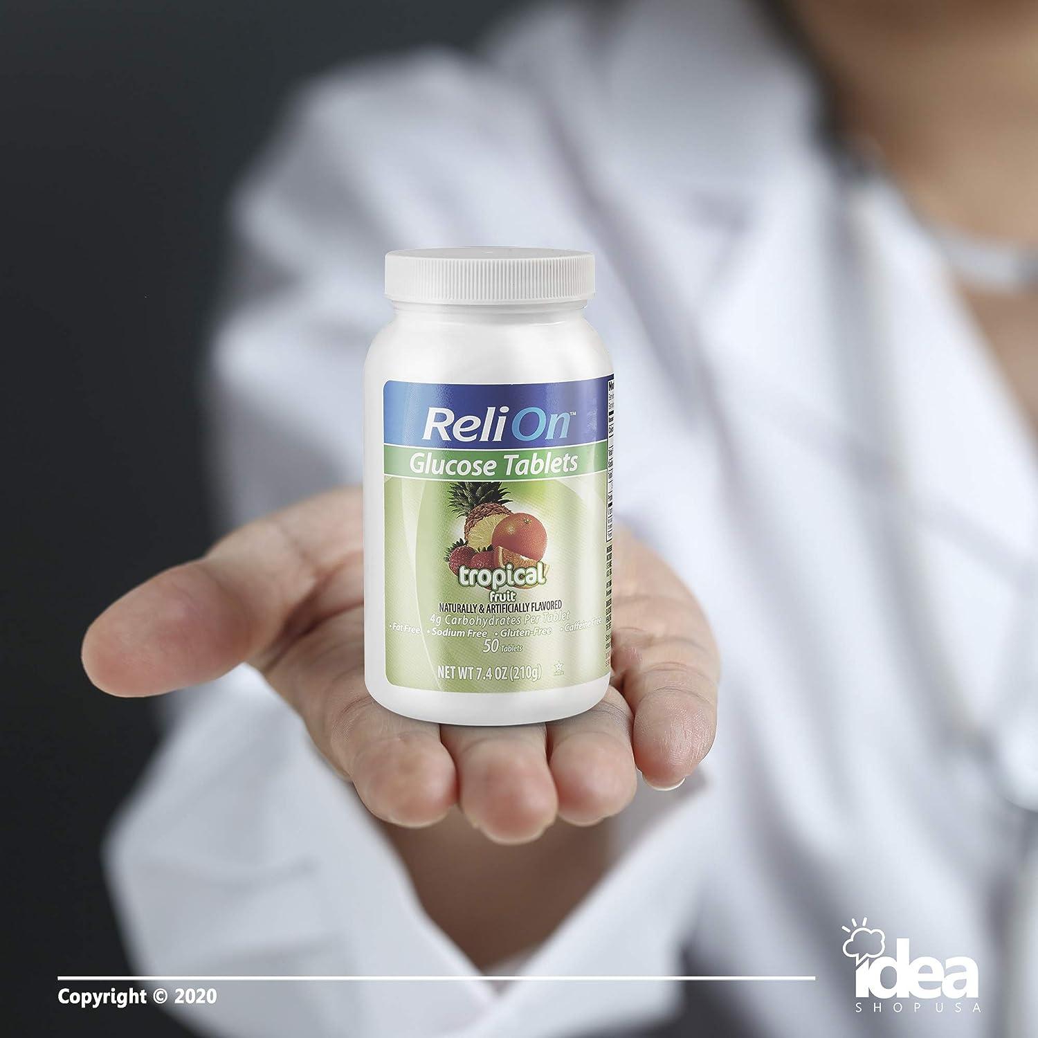 ReliOn Tropical Fruit Glucose Tabs (50ct) - Diabetes Management ...