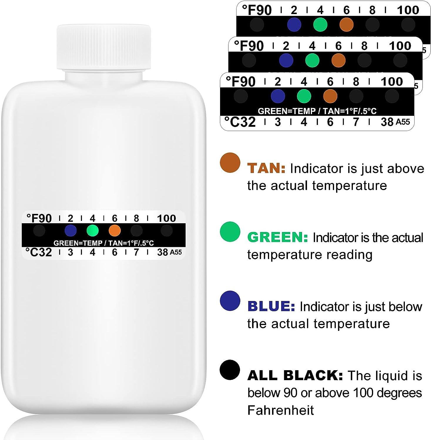 12-Piece Urine Test Kit with Empty Bottles, Temperature Test Strip ...