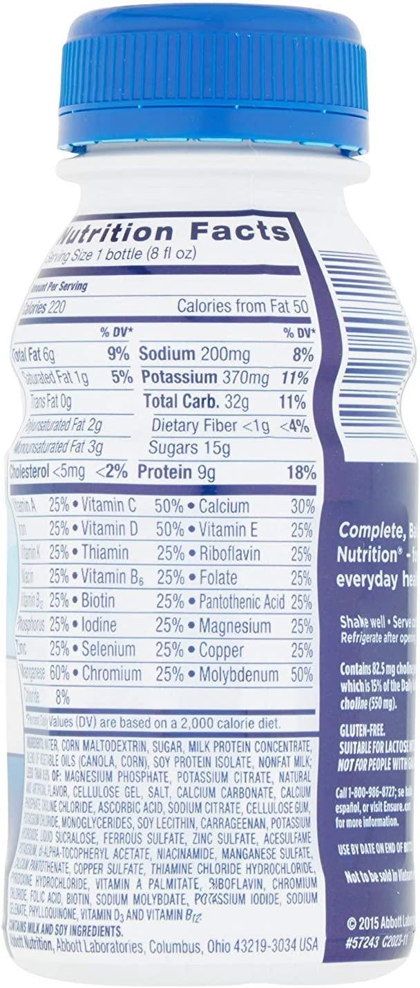 Ensure Original Nutrition Shake Vanilla 8oz 24ct - Buy Now for Complete ...