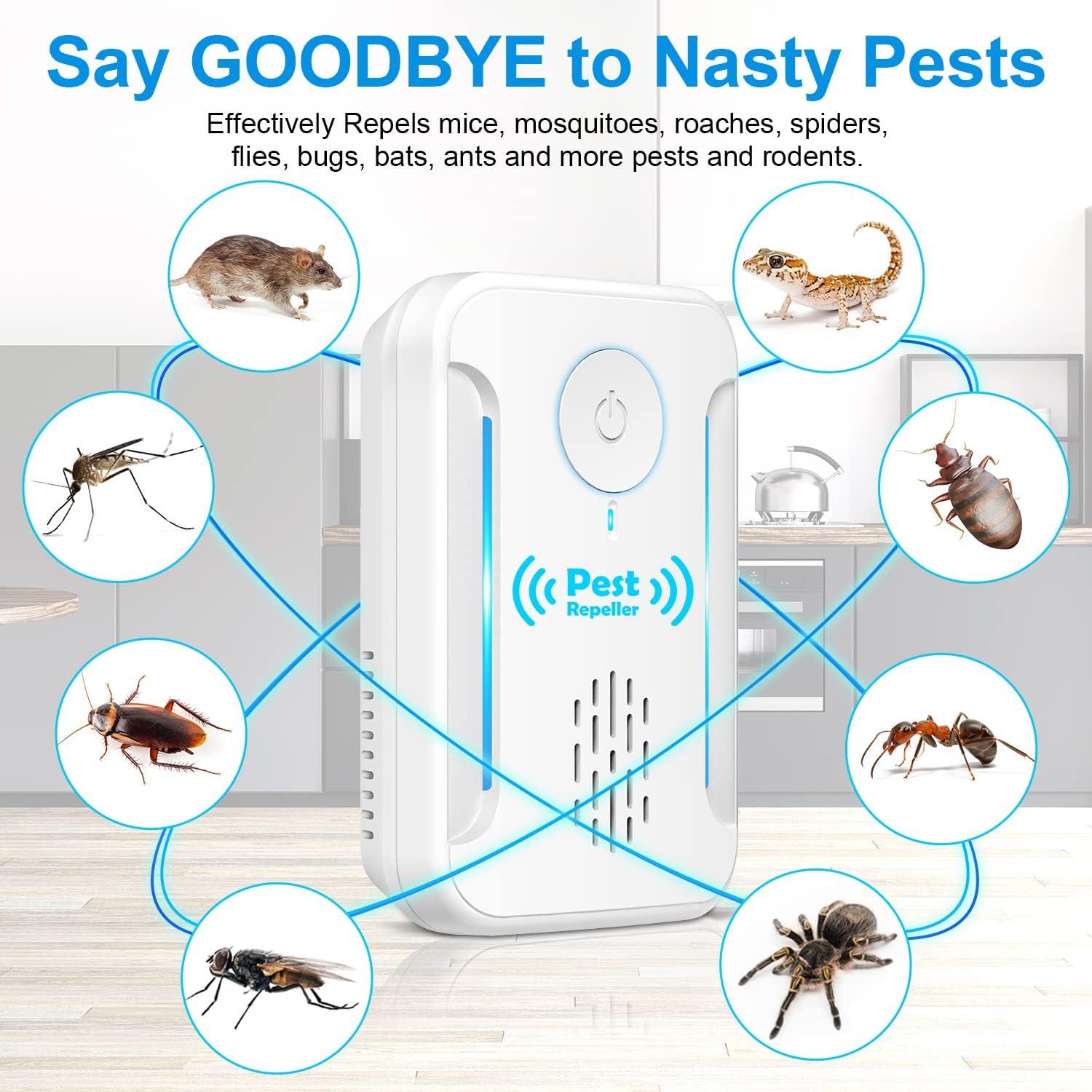 2023 Upgraded Ultrasonic Pest Repeller 6 Pack - Indoor Bug Control for ...