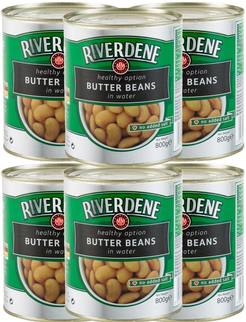 Riverdene Butter Beans 800gm (Pack of 6) | Buy Now with Express International Delivery | GoSupps.com