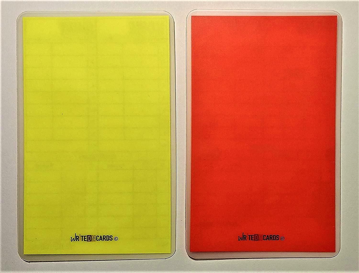Soccer Referee Cards Set - Neon Bright Red/Yellow | Premier Write-on ...