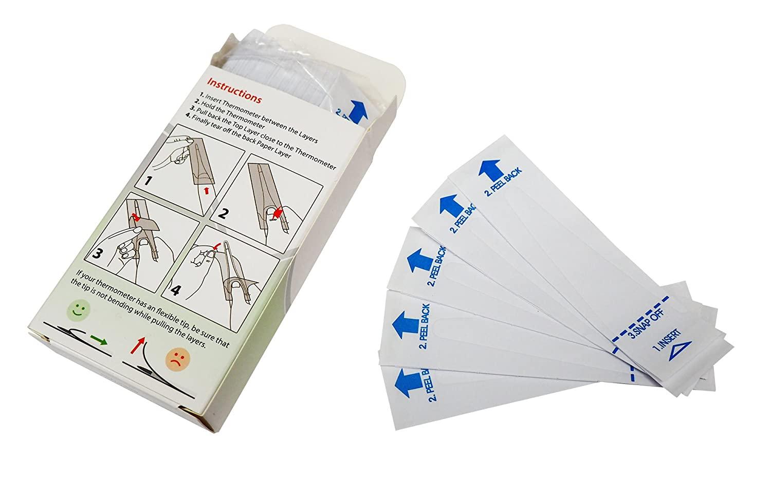 100 Premium Sterile Digital Thermometer Probe Covers - Disposable ...