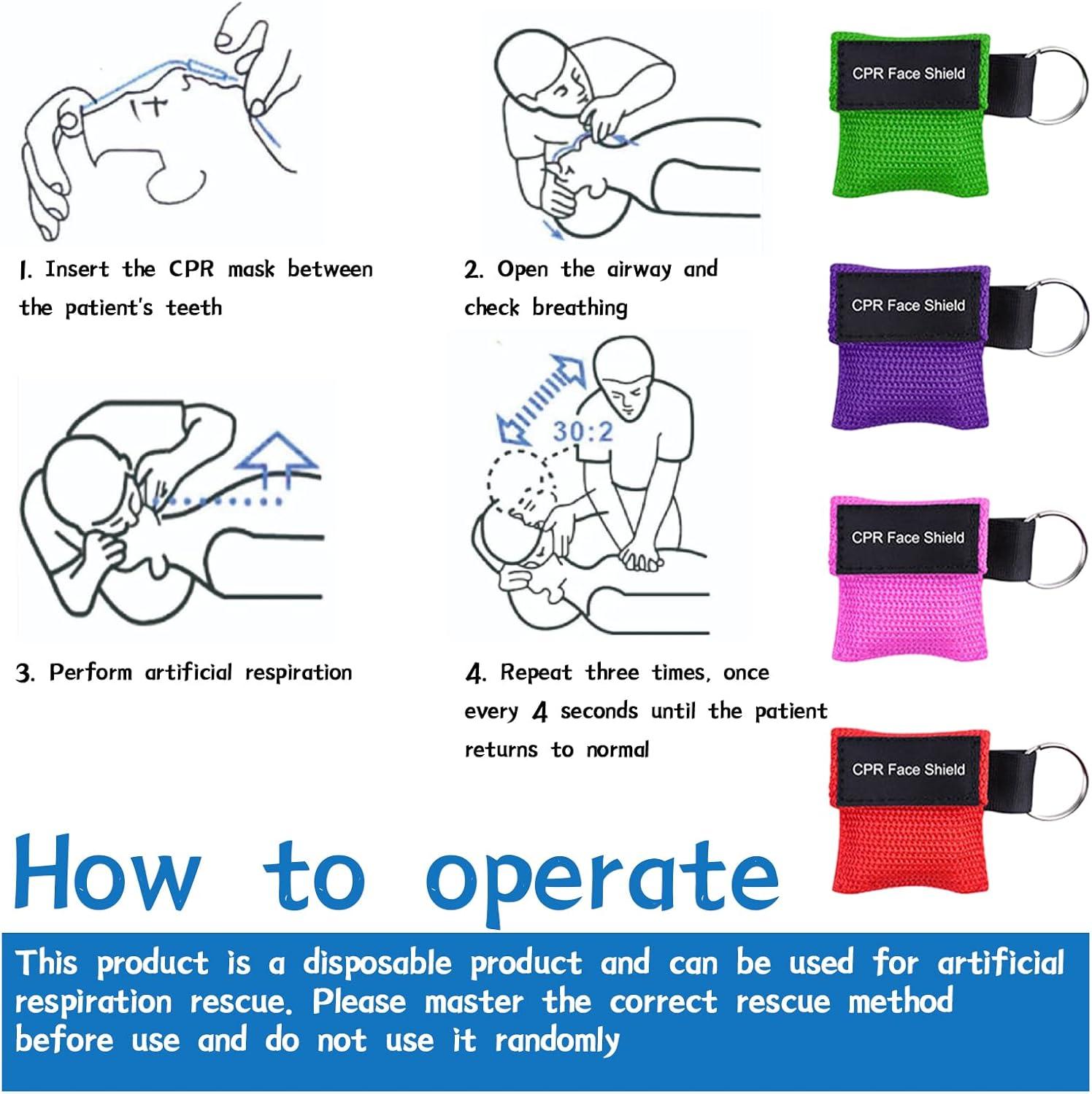 Buy Lithyc 8 Pack Breathing Protection Masks - Ideal for CPR Training ...