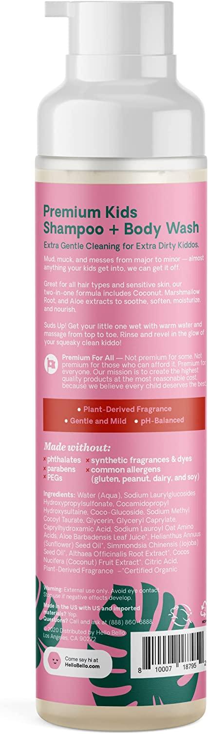 Hello Bello Watermelon Shampoo & Body Wash - Tear-Free Hypoallergenic ...