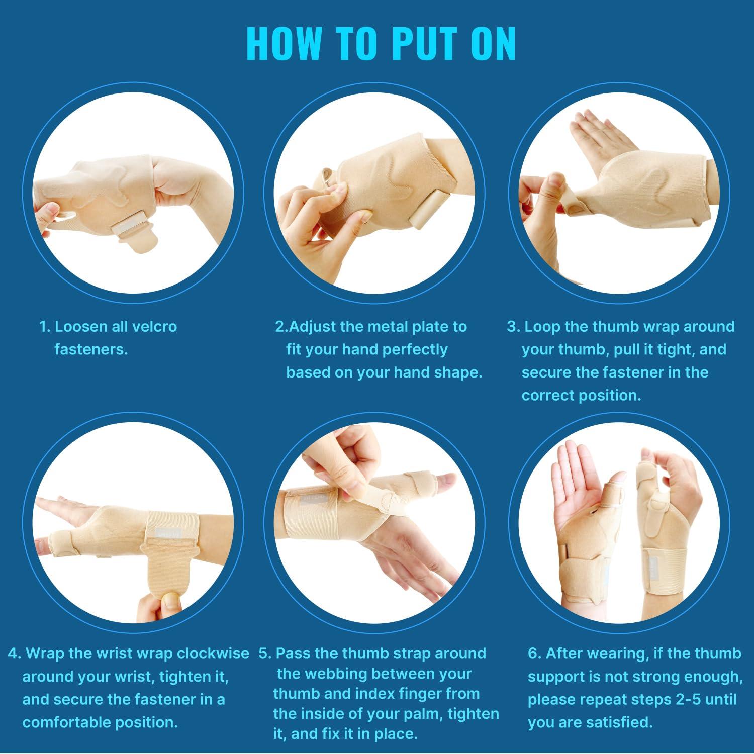 Thumb Brace Right Hand Splint for Carpal Tunnel & Arthritis Relief ...