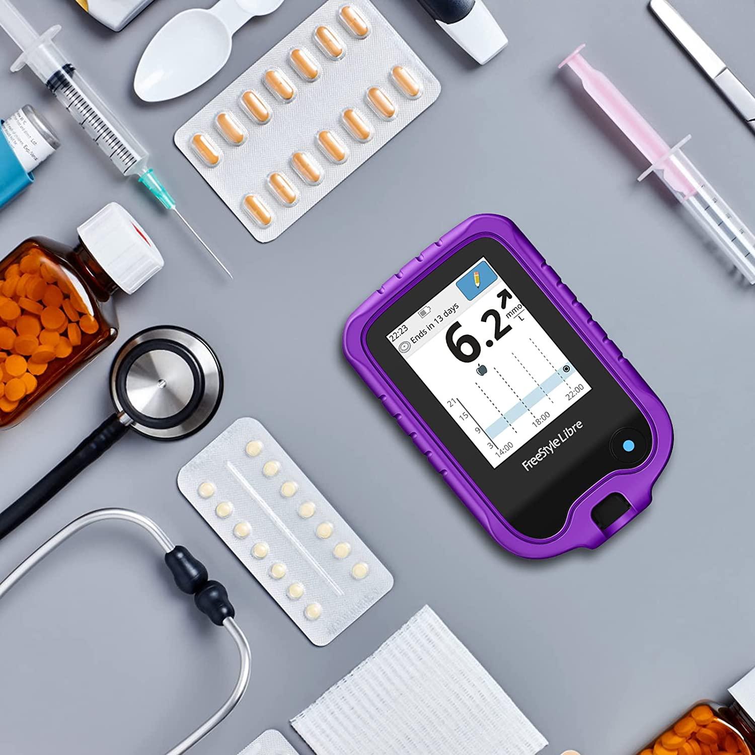 MedMax Silicone Case for Freestyle Libre 2 & Reader - Purple ...