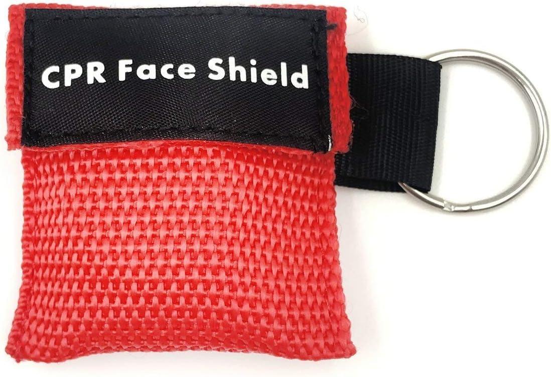 LinkHealth CPR Mask Keychain Ring - Pack of 5 Emergency Face Shields ...