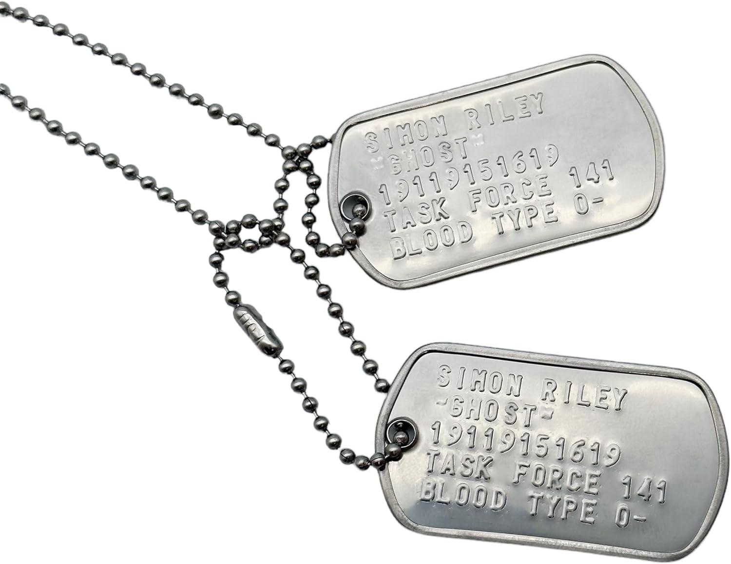 Simon 'Ghost' Riley US Military Dog Tags - Replica Collector's Item ...