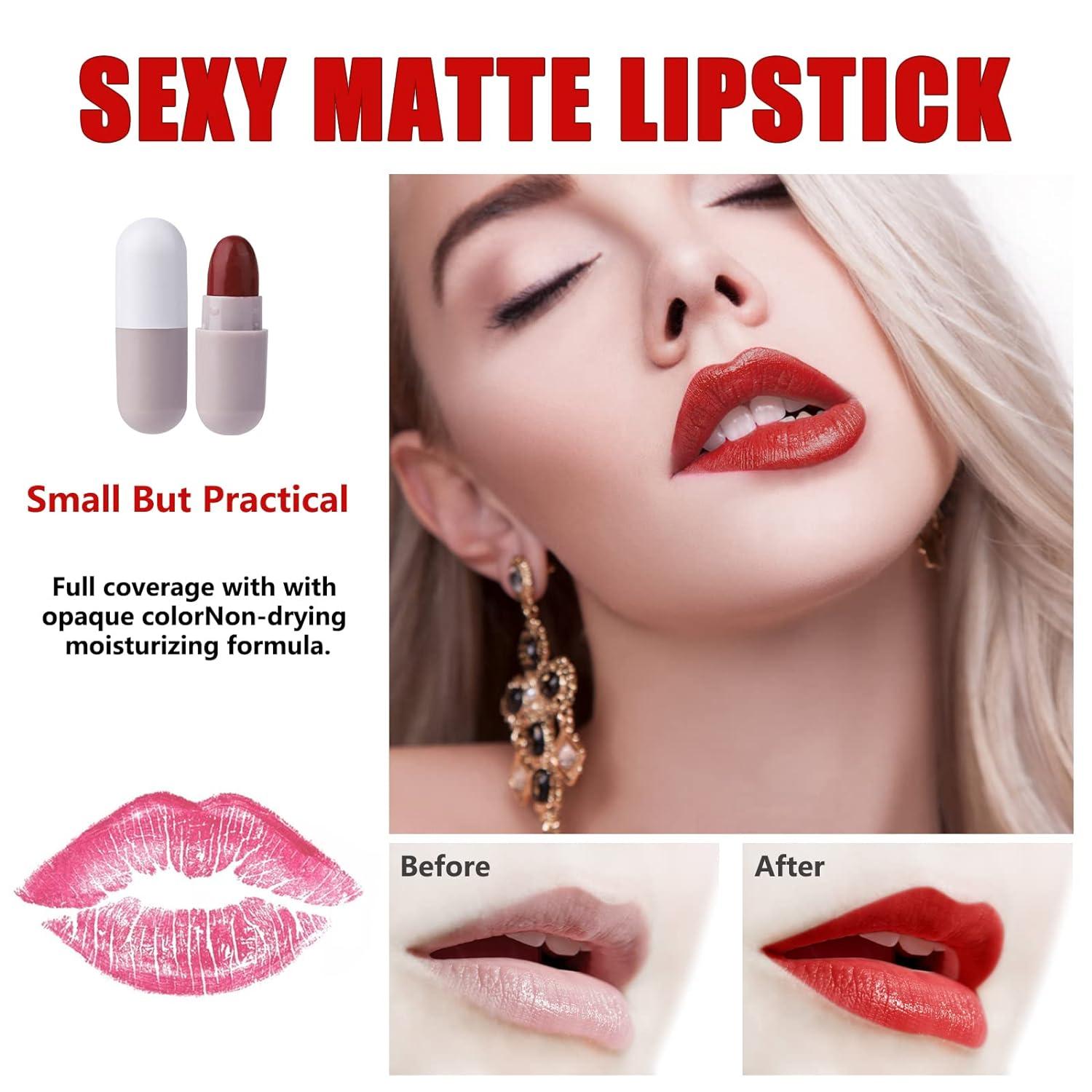 Homeit Lipstick Set for Girls - Waterproof & Portable Mini Lipsticks ...