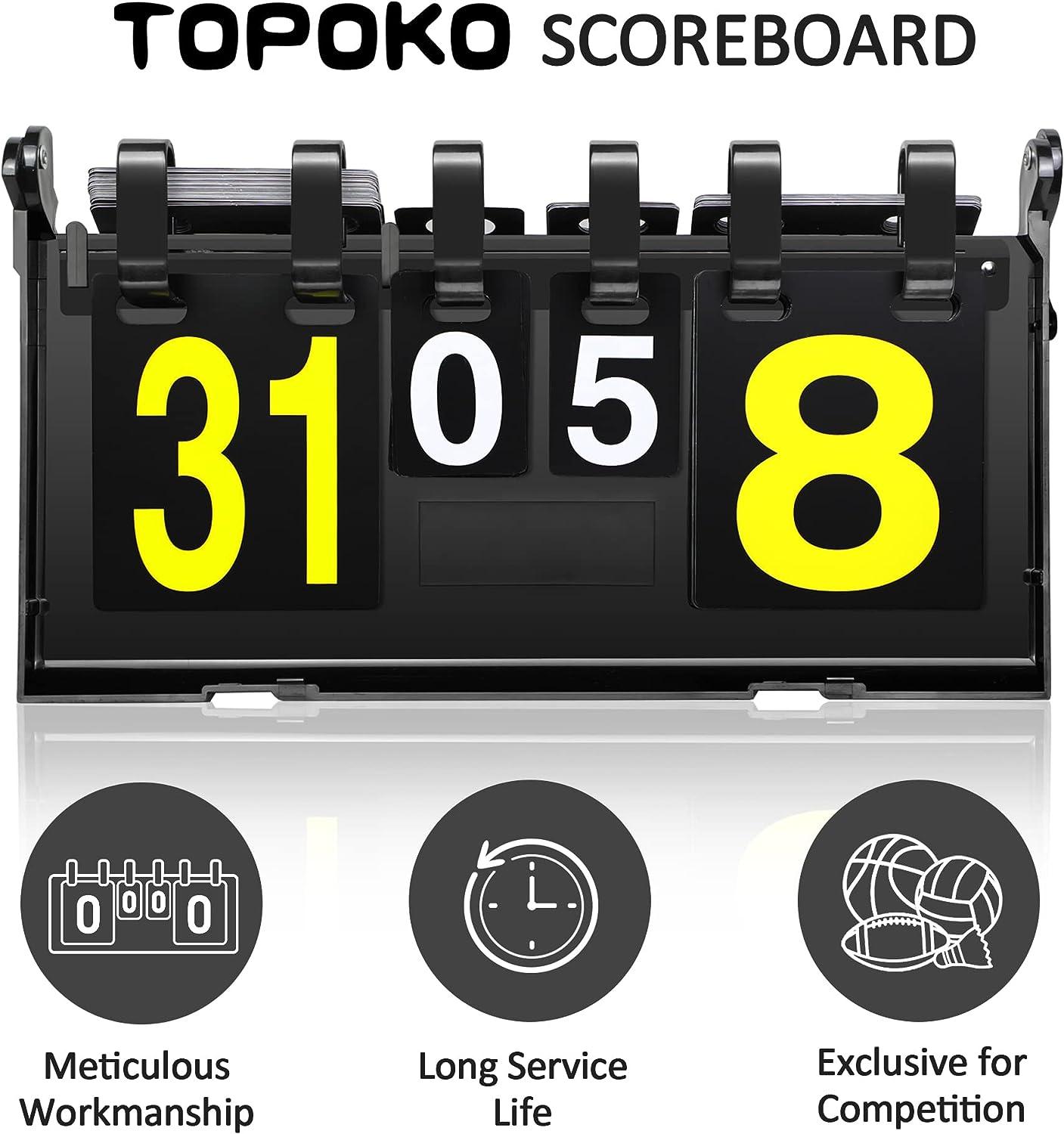 TOPOKO Scoreboard: Portable Flipper for Indoor & Outdoor Sports - Keep ...