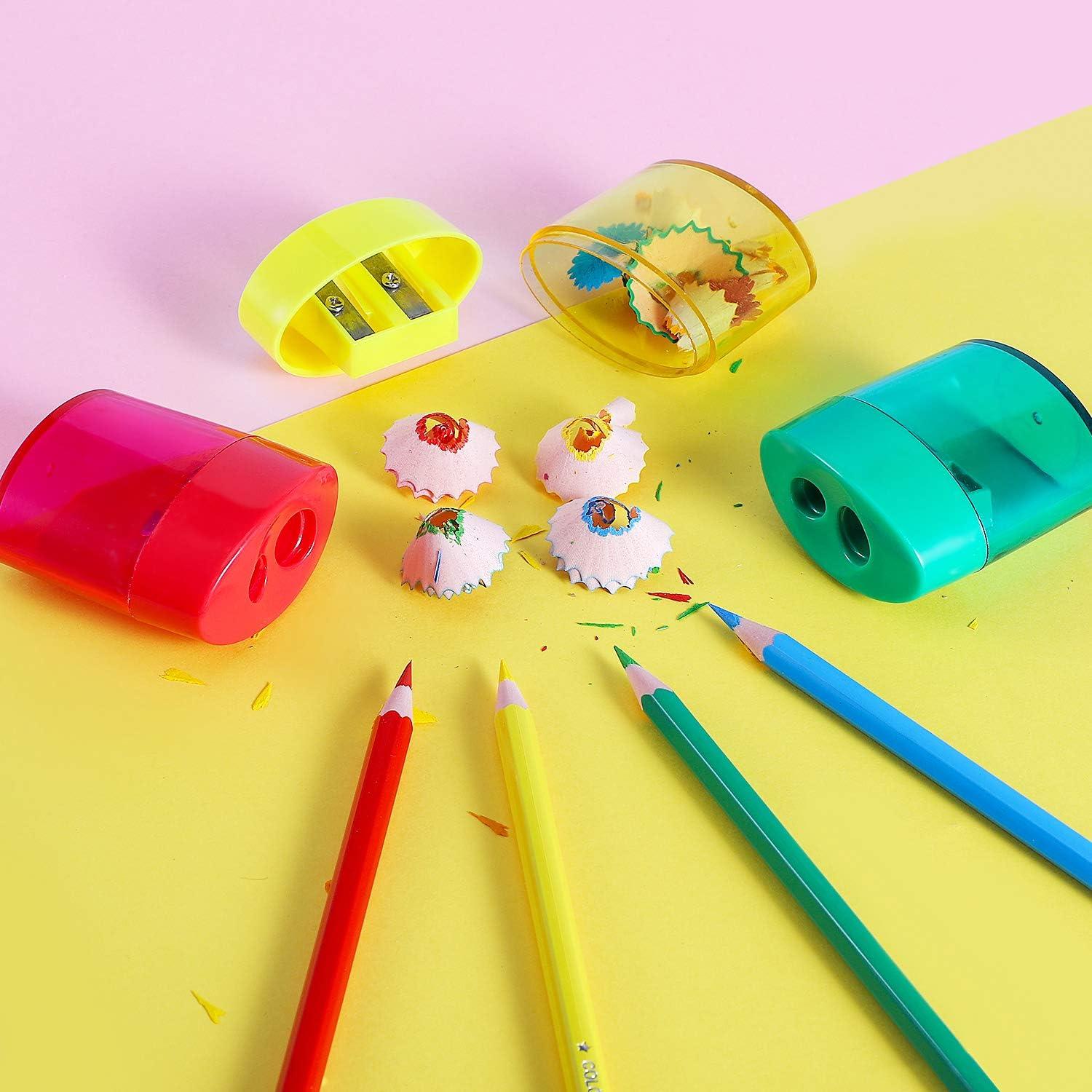 KIDMEN 2 Holes Pencil Sharpener Pencil Sharpener for Kids Pencil ...