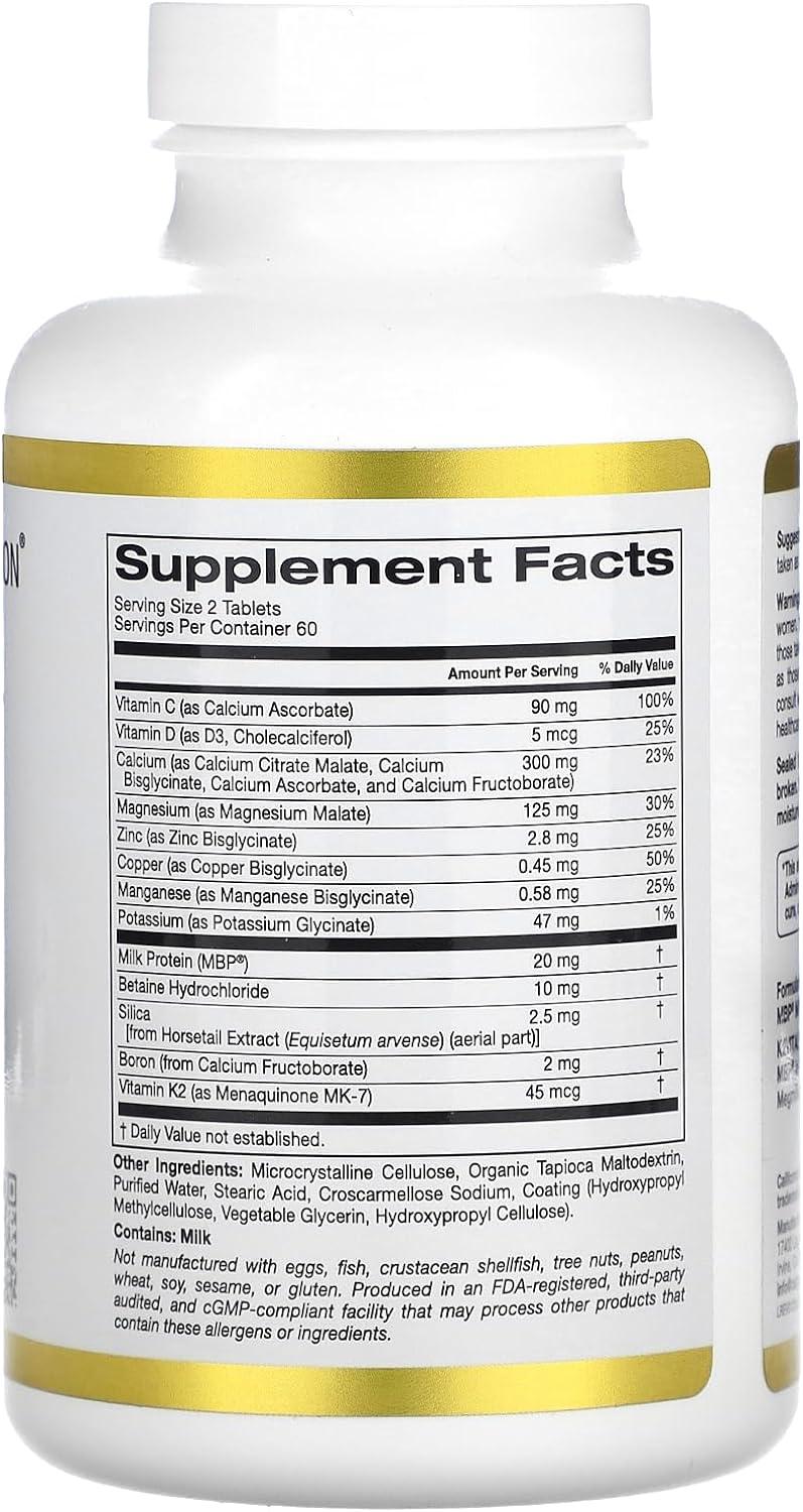 California Gold Nutrition Bone Boost Supplement - Calcium & Vitamin D ...