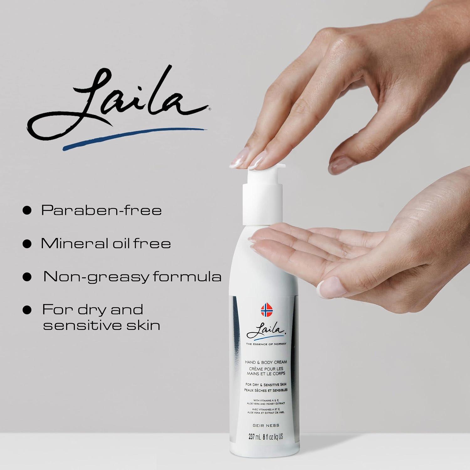 Geir Ness Laila Hand & Body Cream - Moisturizing Formula with Vitamin A ...