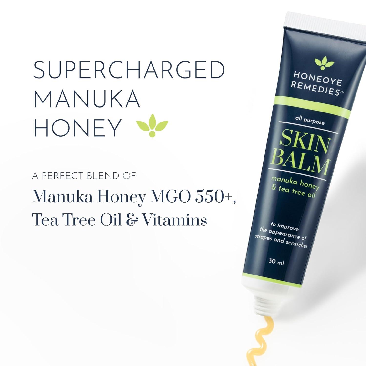 Skin Balm with Manuka Honey & Tea Tree Oil | 100% Natural Moisturizing ...