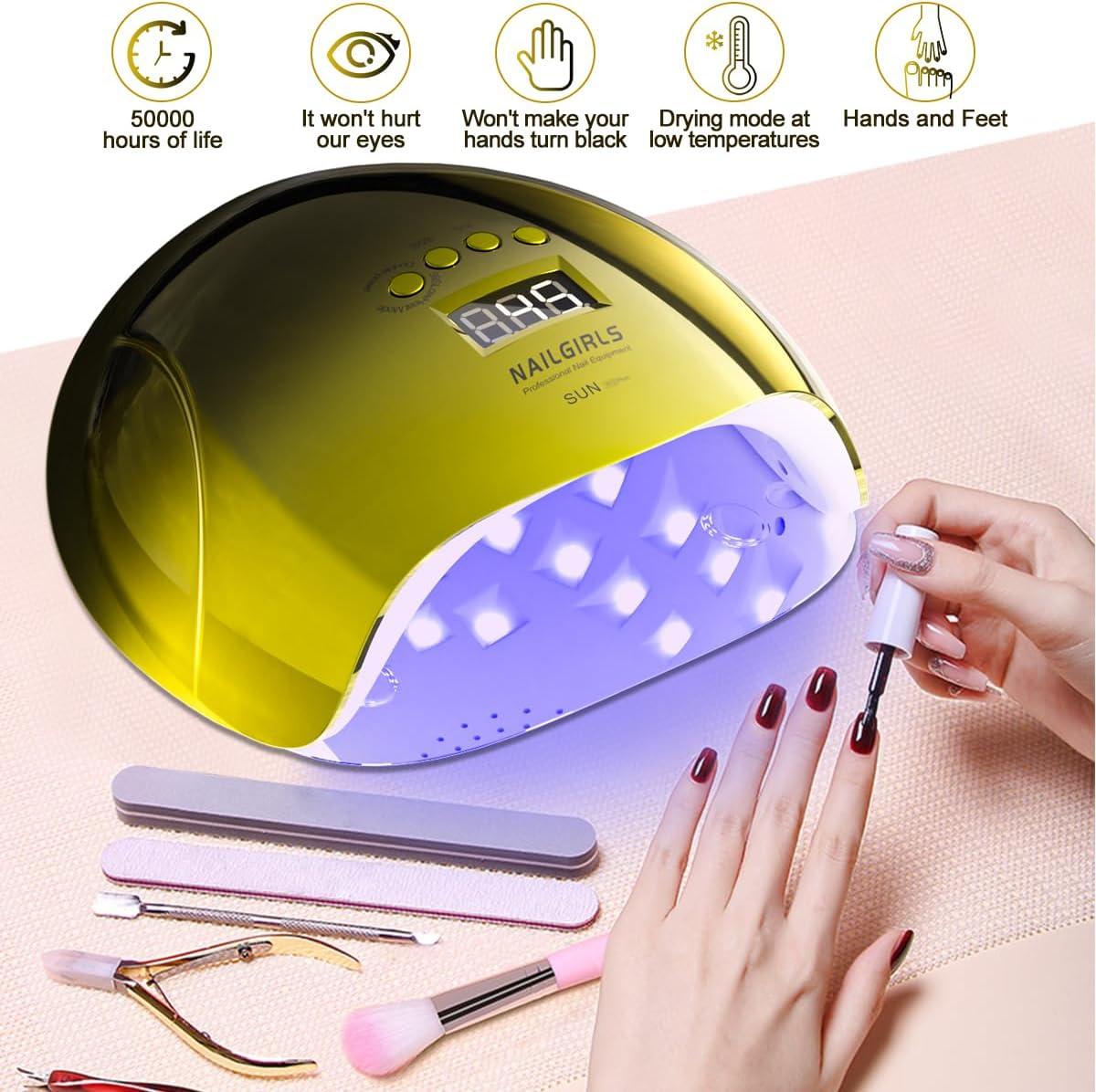 NAILGIRLS 150W UV LED Nail Lamp for Home Salon Professional | Gel ...