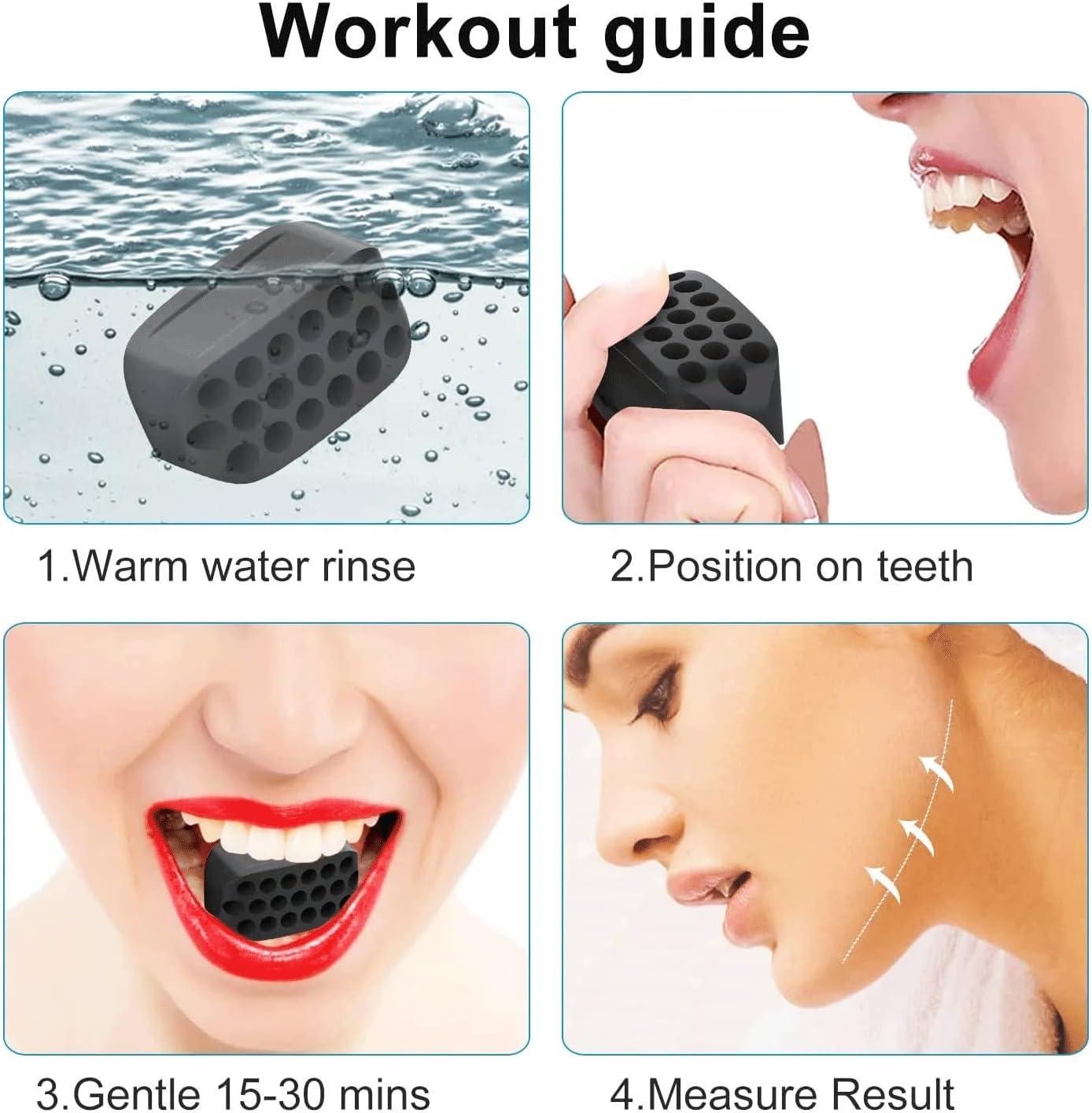 6Pcs Jawline Trainers for Men & Women - Double Chin Reducer & Facial ...