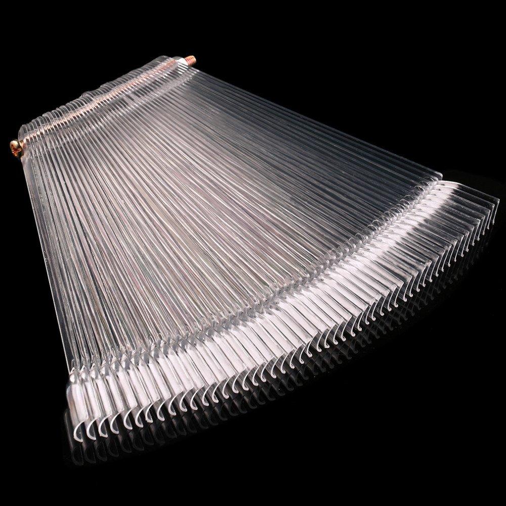 AHIER Nail Swatch Sticks - 100 Pack | Fan-shaped False Nail Art Tips ...
