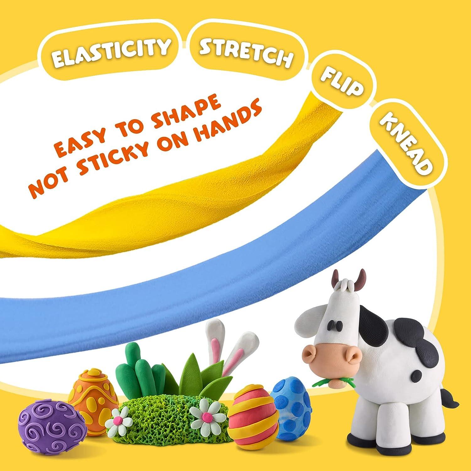 Kilpkonn 24 Colors Air Dry Clay Set with Play Mat & Tools - Non-Toxic ...