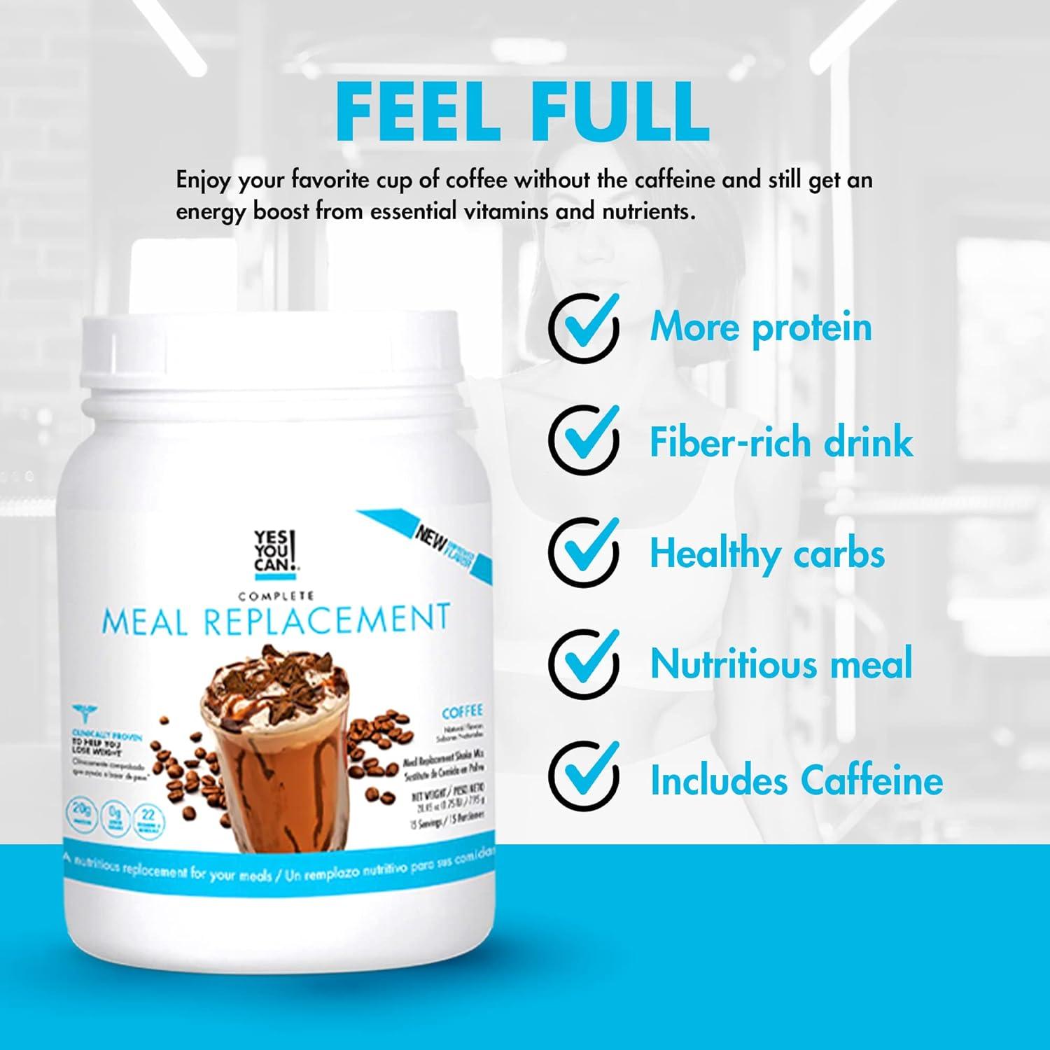 Yes You Can! Coffee Meal Replacement Shake - 15 Servings - Protein ...