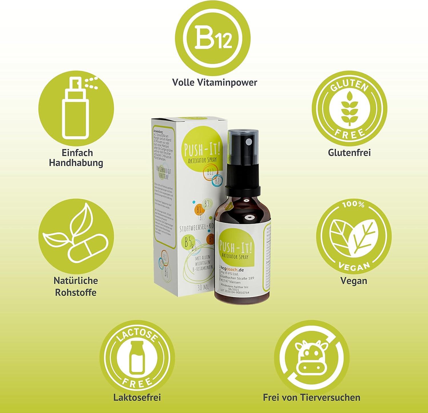 Vitamin B Complex Spray (30ml) - High-Dosed All 8 B Vitamins ...