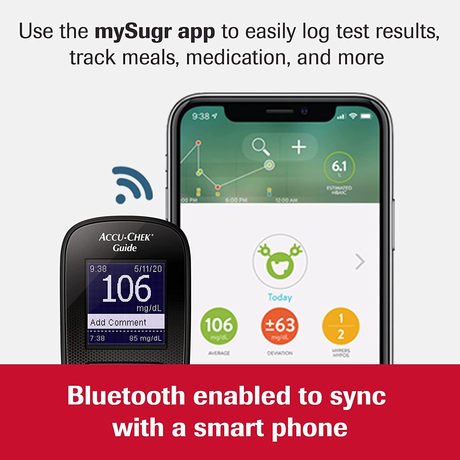 Accu-Chek Guide Meter - Diabetic Blood Glucose Testing Kit | Fast ...