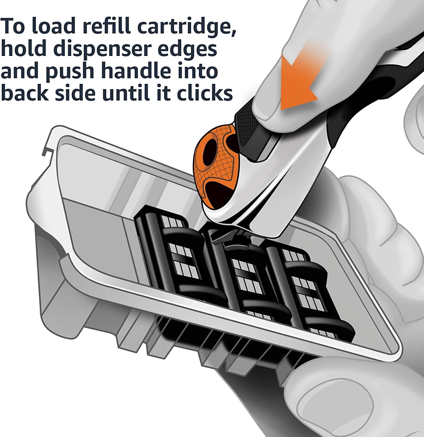 Amazon Basics Men's MotionSphere Razor with Dual Lubrication Handle & 2 ...