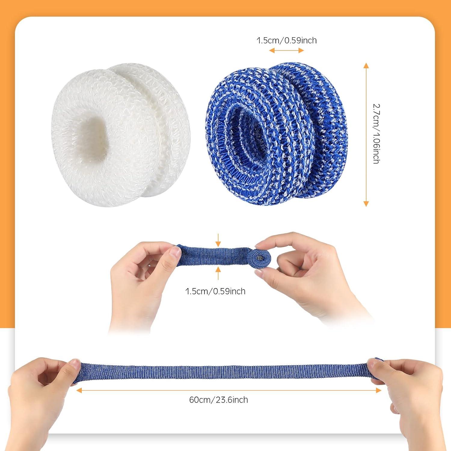 20 Pack First Aid Tubular Finger Bandage Dressings - Blue/White - 15 x ...