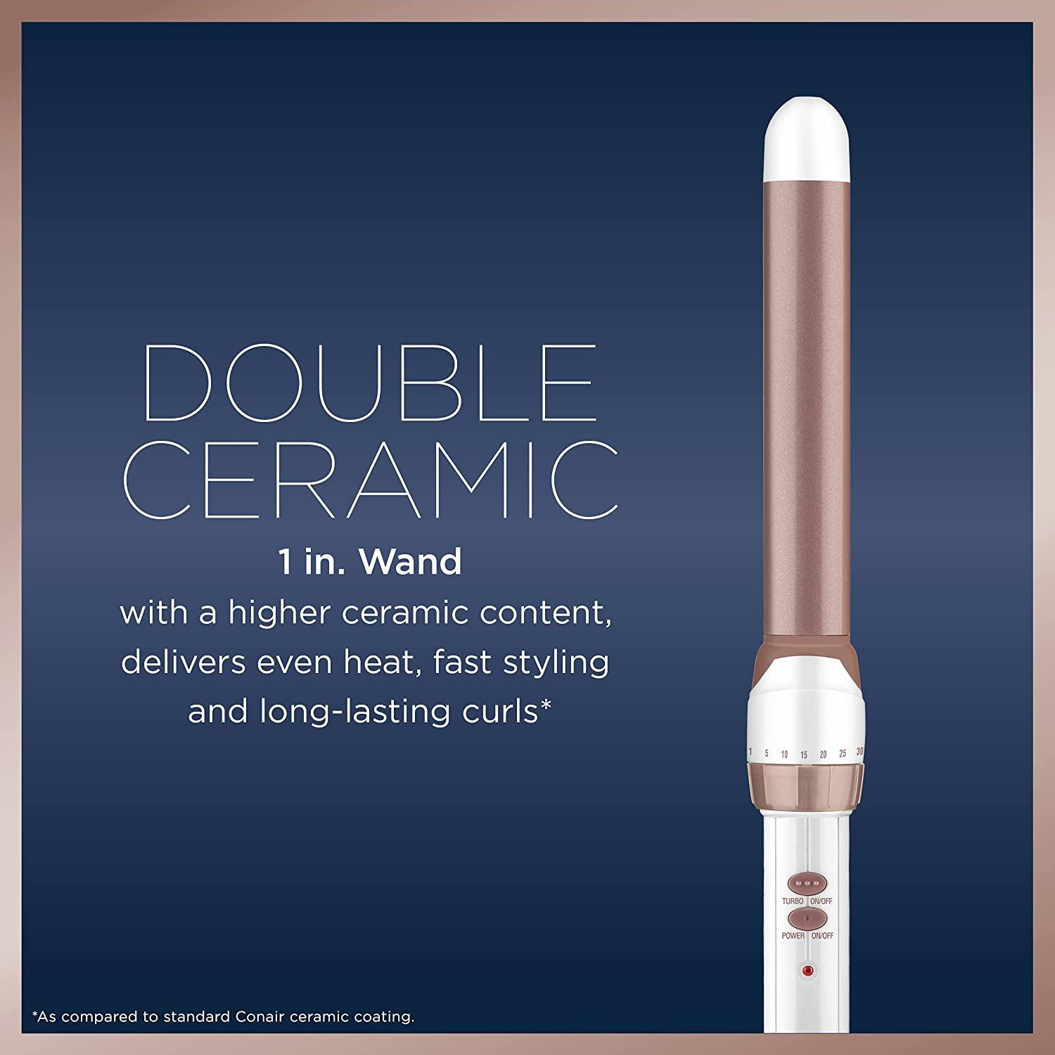 Conair Double Ceramic 1 Inch Curling Wand Create Flawless Waves With