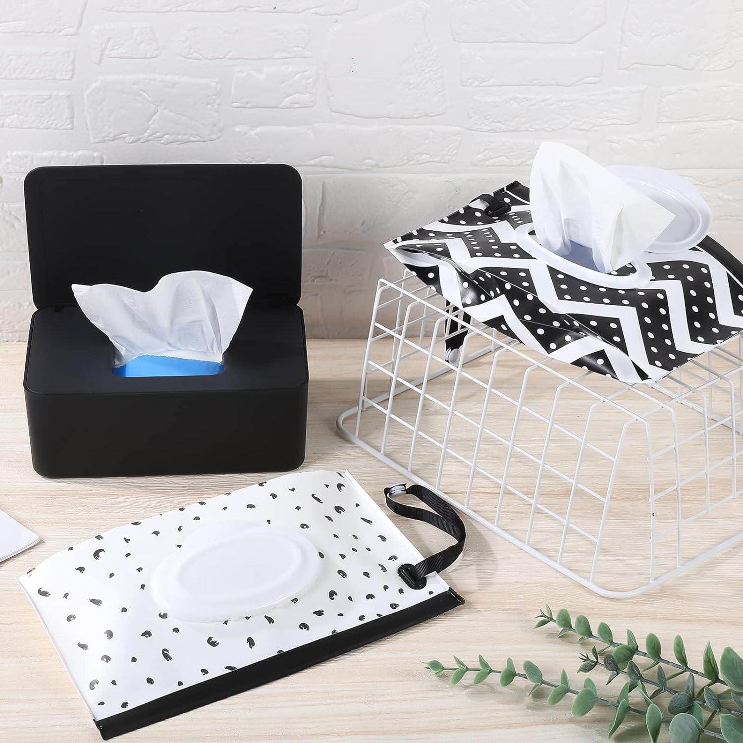 Wet Wipes Dispenser Box with 2 Baby Wet Wipes Pouches - Travel-friendly ...