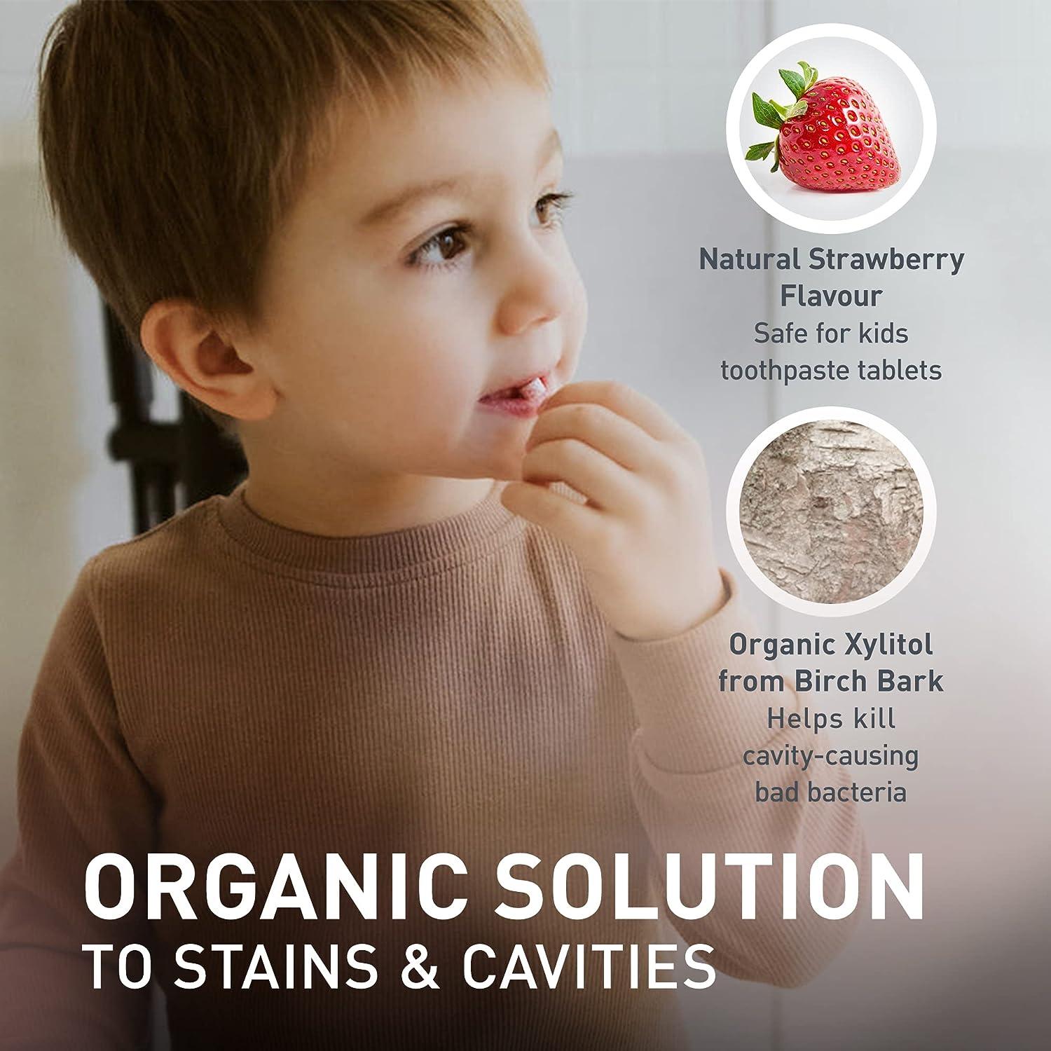 Tanitabs Strawberry Toothpaste Tablets | Fluoride-Free Natural Toothpaste | Zero-Waste Travel ...